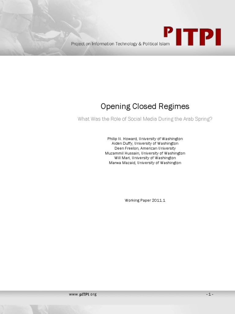 Social Media's Impact on the Arab Spring | PDF | Arab Spring | Social Media