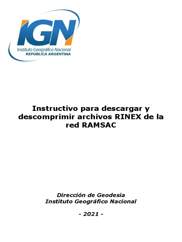 Descargar y Descomprimir RINEX RAMSAC | PDF