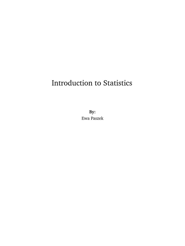 Introduction To Statistics | PDF Introduction To Statistics | PDF