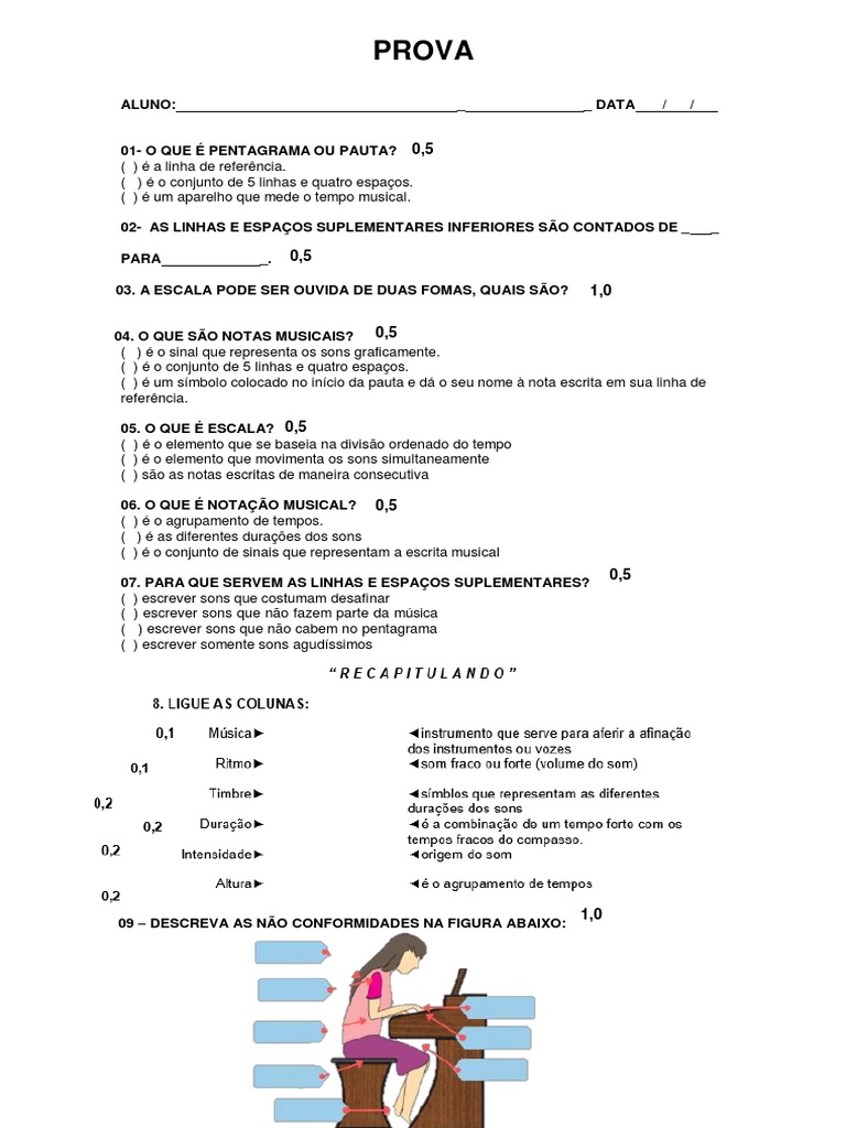 Prova Postura e Notas | PDF