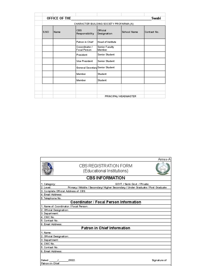 CBS Format A&B 2022 | PDF