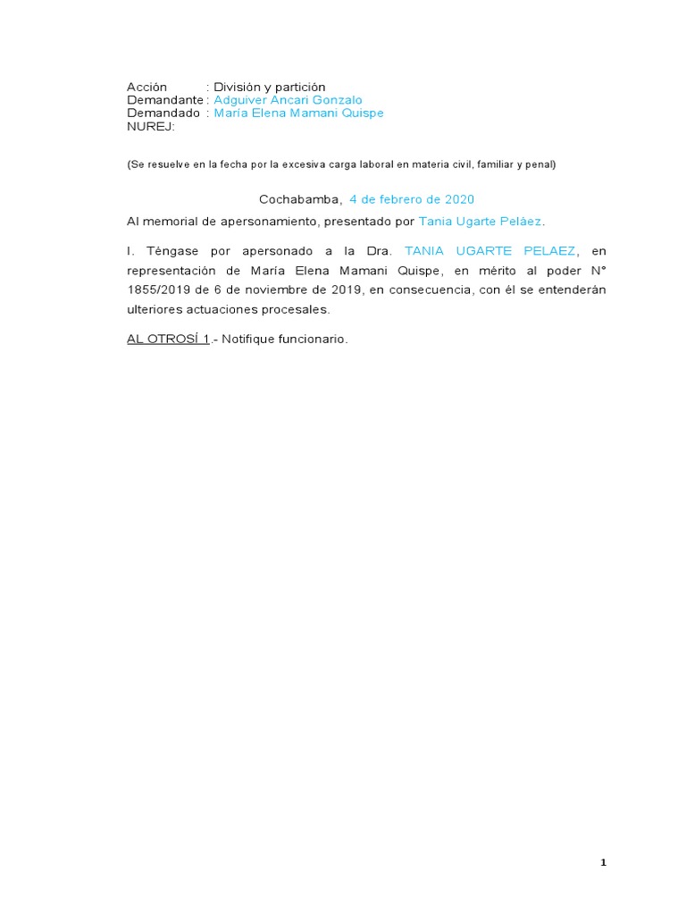 C Apersonamiento Apoderado Decreto | PDF | Política | Derecho