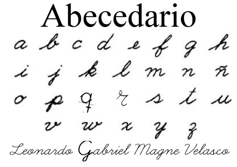 Abecedario en Letra Cursiva | PDF