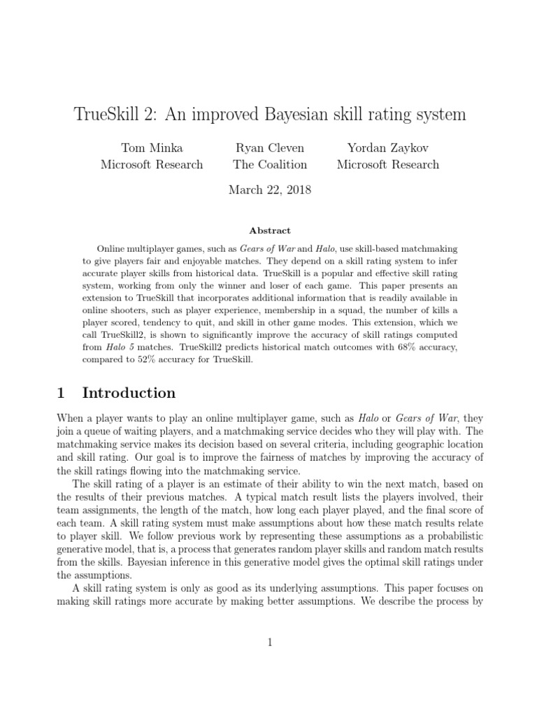True Skill 2 | Download Free PDF | Variance | Statistics True Skill 2 | Download Free PDF | Variance | Statistics