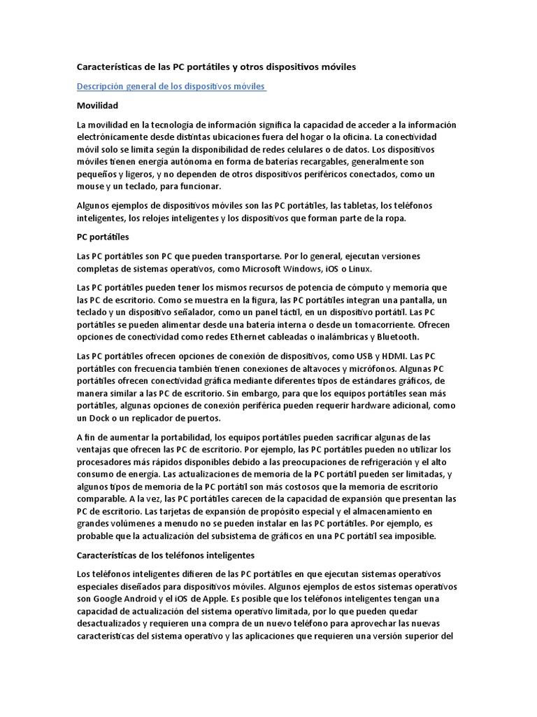 Resumen Cap 7 | PDF | Teléfonos móviles | Tableta