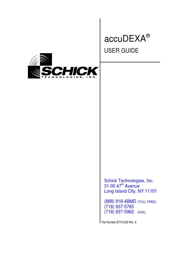 Densitometro Accudexa. | PDF