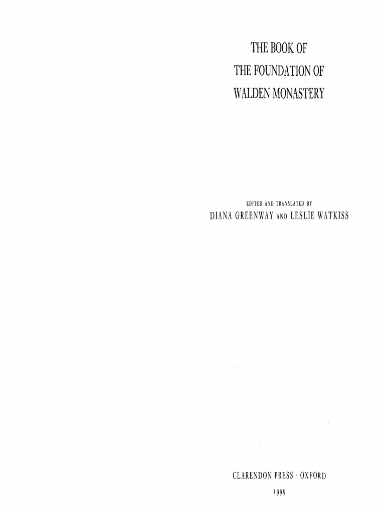 Foundation Walden Monastery | PDF