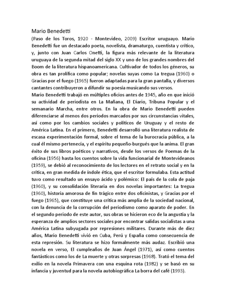 Mario Benedetti | PDF