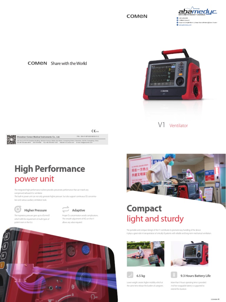 Ventilator: Shenzhen Comen Medical Instruments Co., LTD | Download Free ...