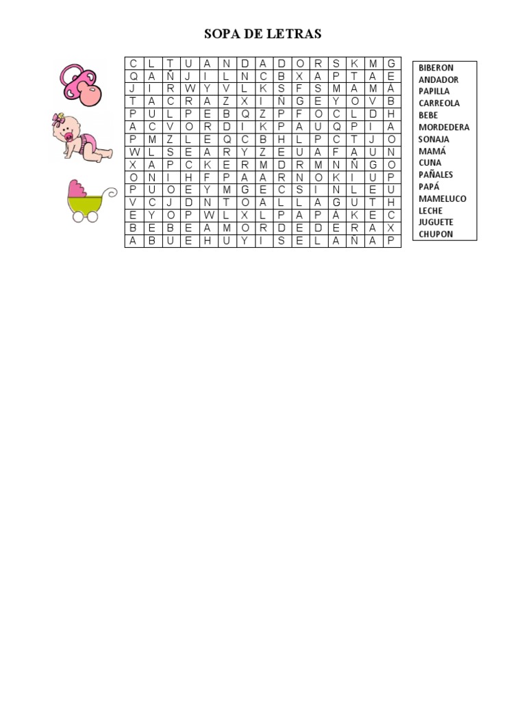 Sopa de Letras Baby Meli | PDF