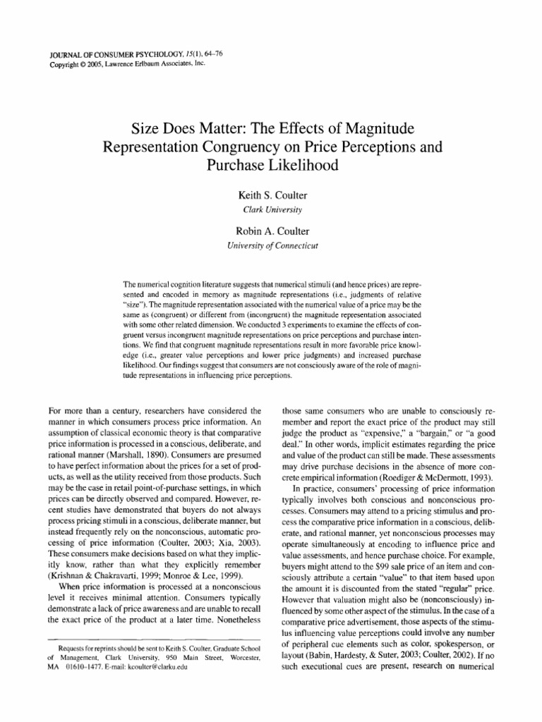 Size Does Matter (Repressentation of Size of Values) | PDF Size Does Matter (Repressentation of Size of Values) | PDF