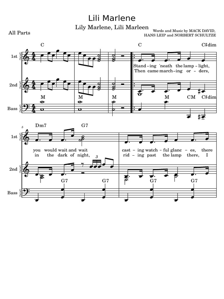 Lili Marlene 3 | PDF | Songs Written