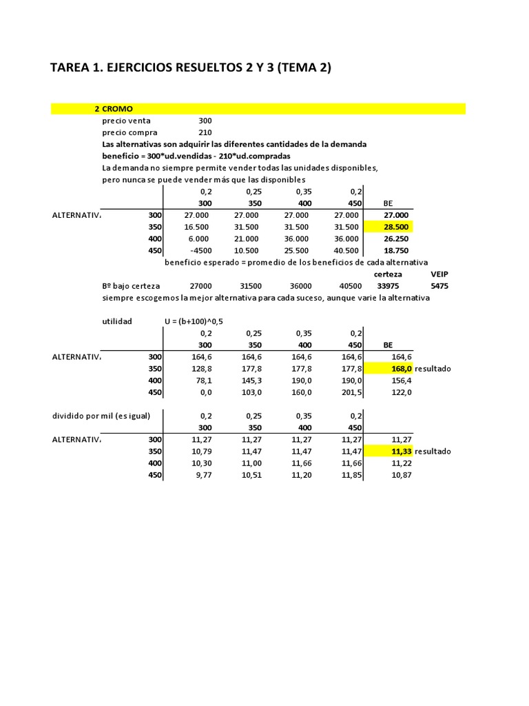 T2 - TAREA 1 - Ejercicio 2 y 3 Resuelto | PDF