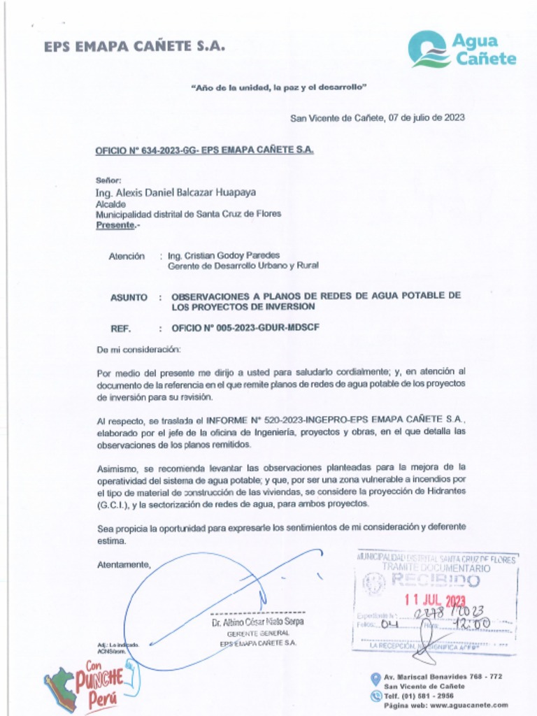 Oficio Emapa - 230713 - 183352 | PDF