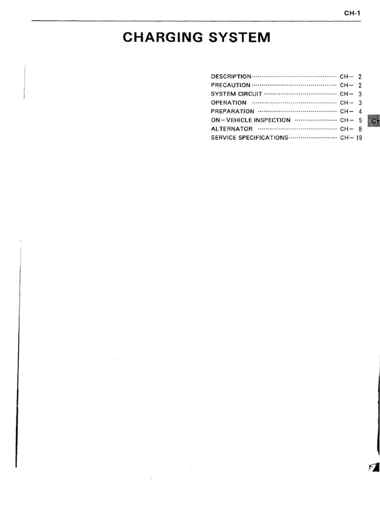 1KZ-TE Engine Charging System | PDF