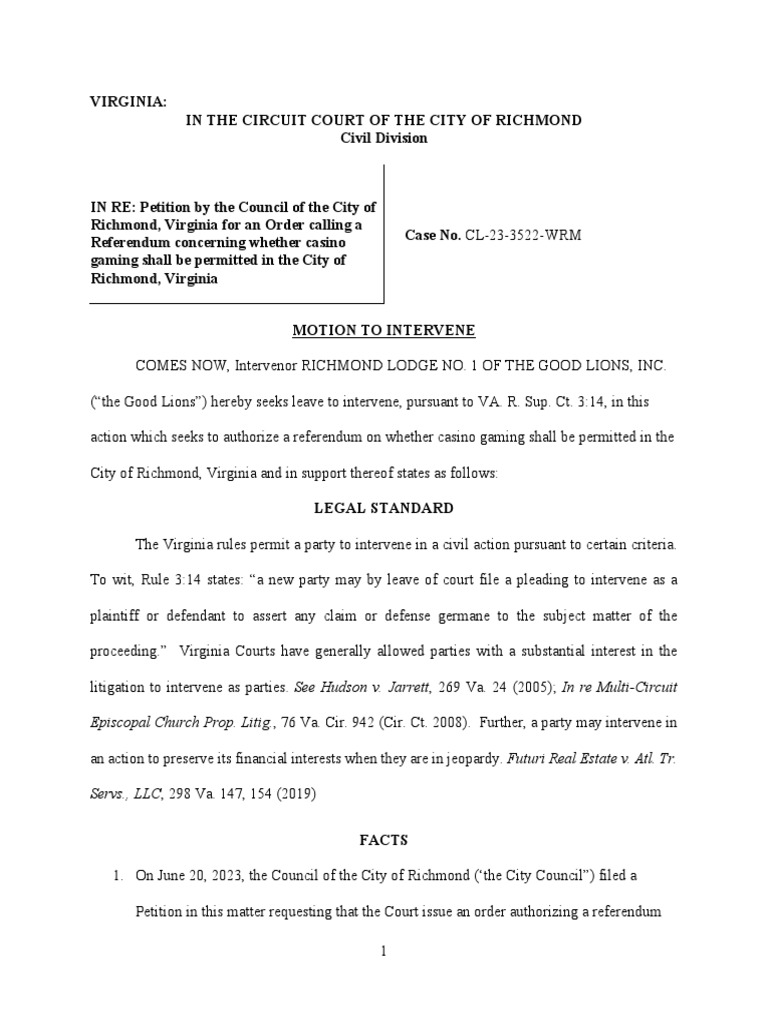 2023.08.11 Motion To Intervene | PDF