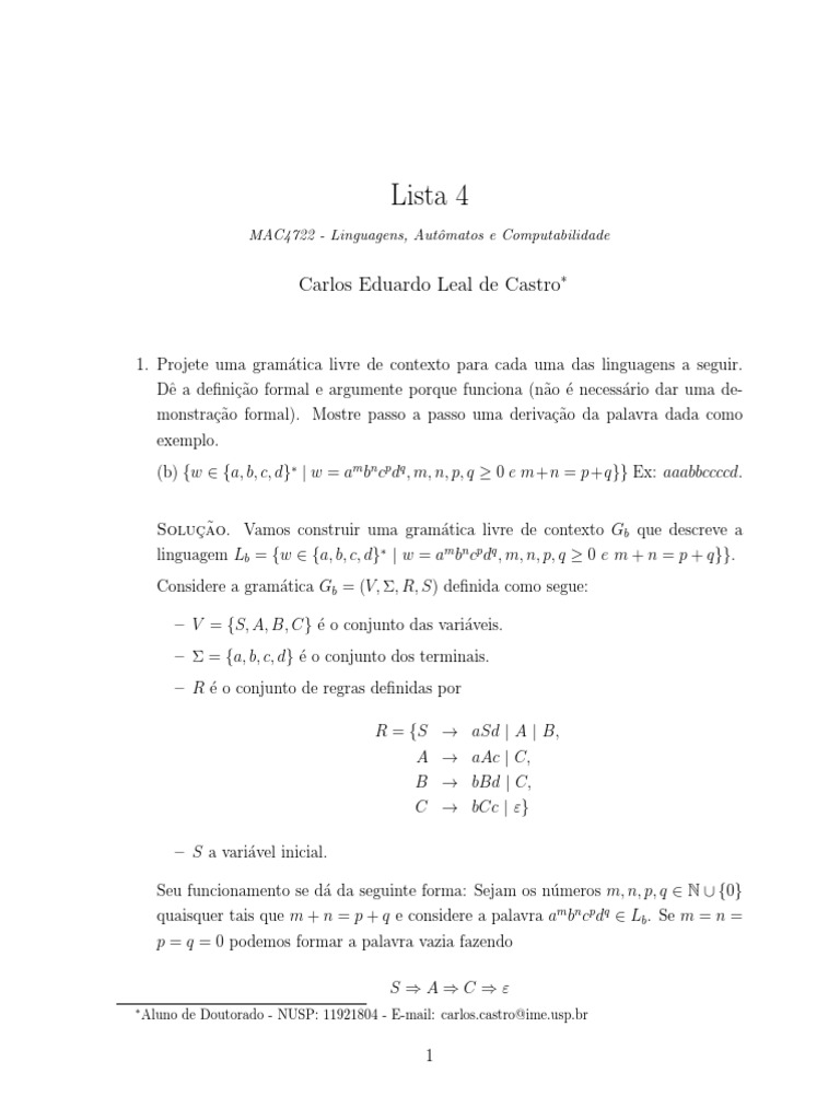 Lista4 Carlos Castro | PDF