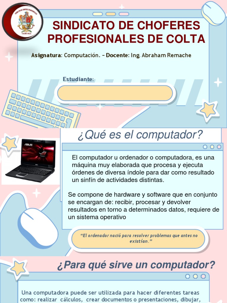 Tarea Compu 1 | PDF | Hardware de la computadora | Periférico