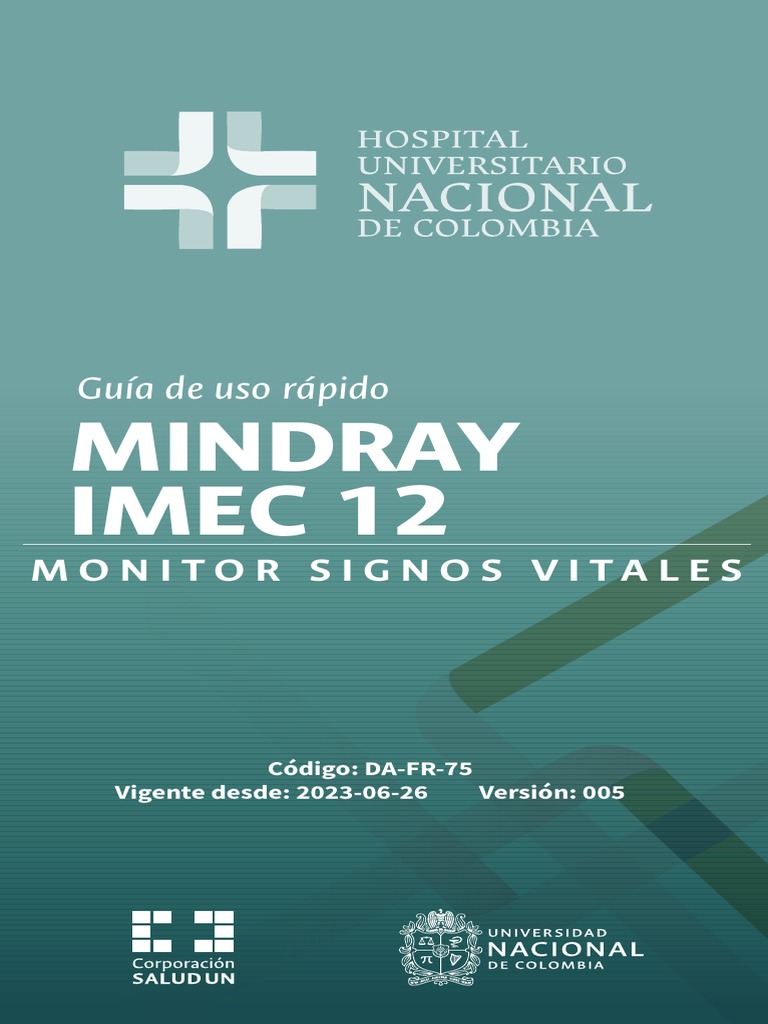 Monitor Signos Vitales Mindray IMEC-12 | PDF