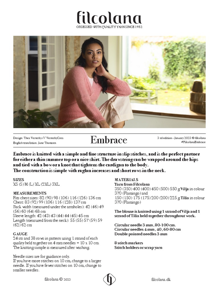 TV Embrace ENG3 | Download Free PDF | Knitting | Knitting Needle