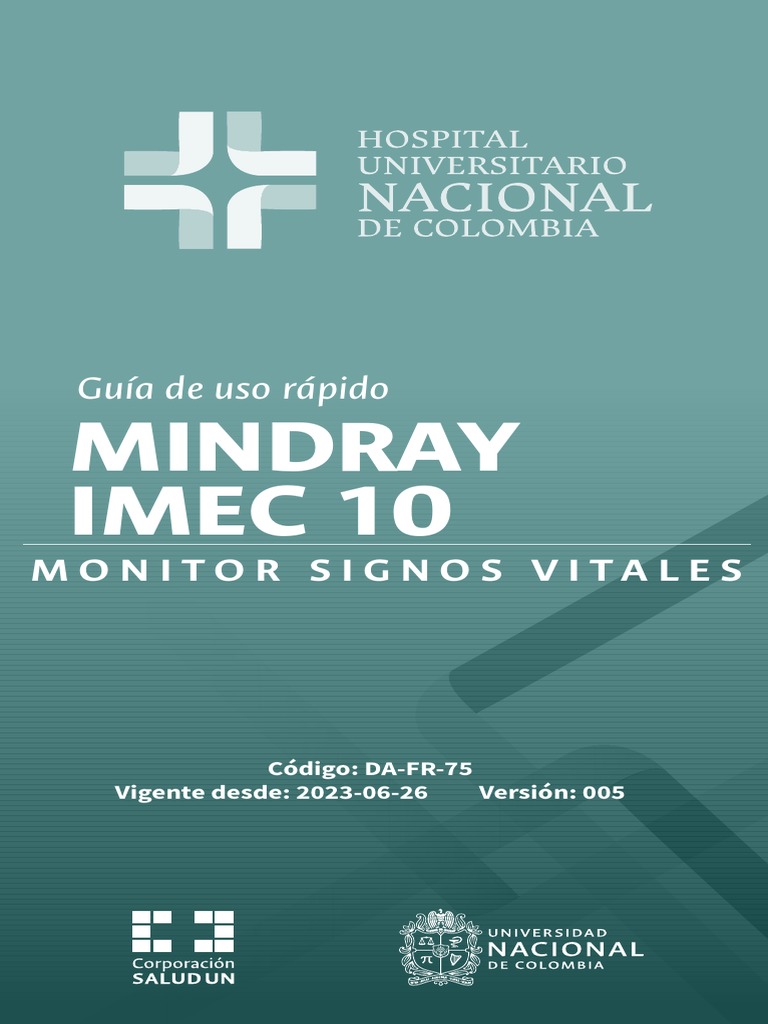 Monitor Signos Vitales Mindray IMEC-10 | PDF