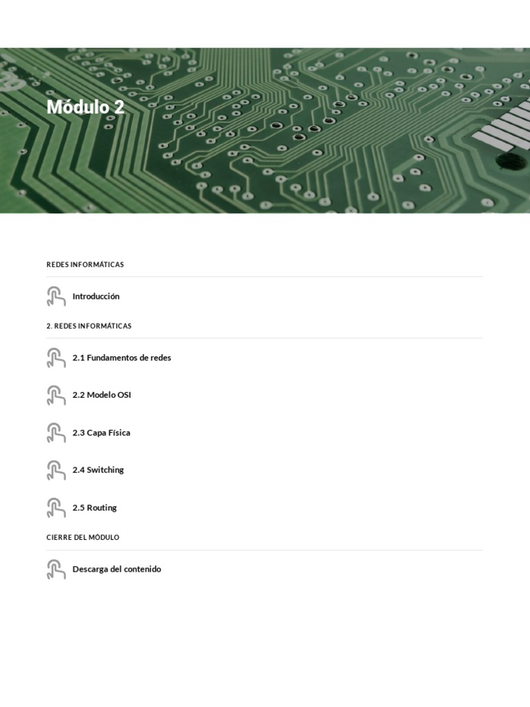 Módulo 2: Introducción | PDF | Estándares de red | Industrias de servicio