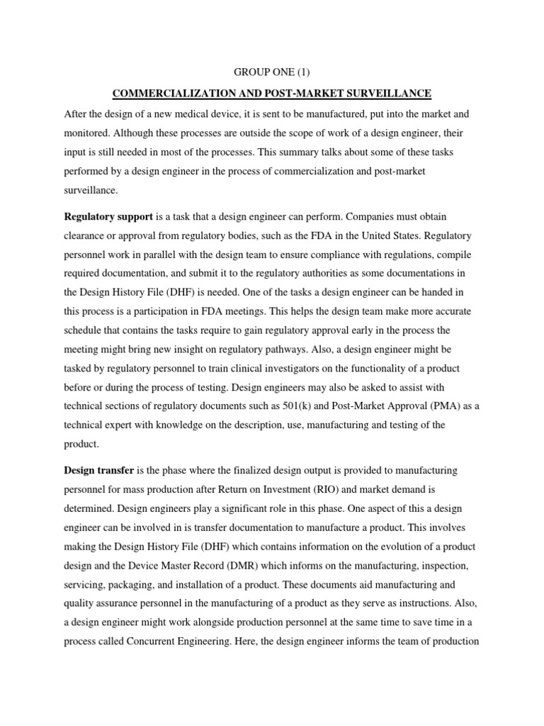 Group 1 Summary | PDF