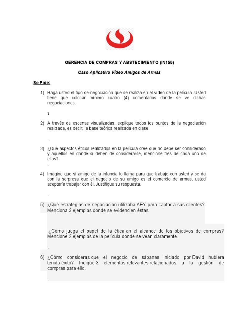 Preguntas de La Película AMIGOS DE ARMAS | PDF