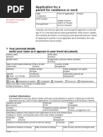 Sample Cover Letter For Work Permit Application | PDF | Résumé | Travel ...