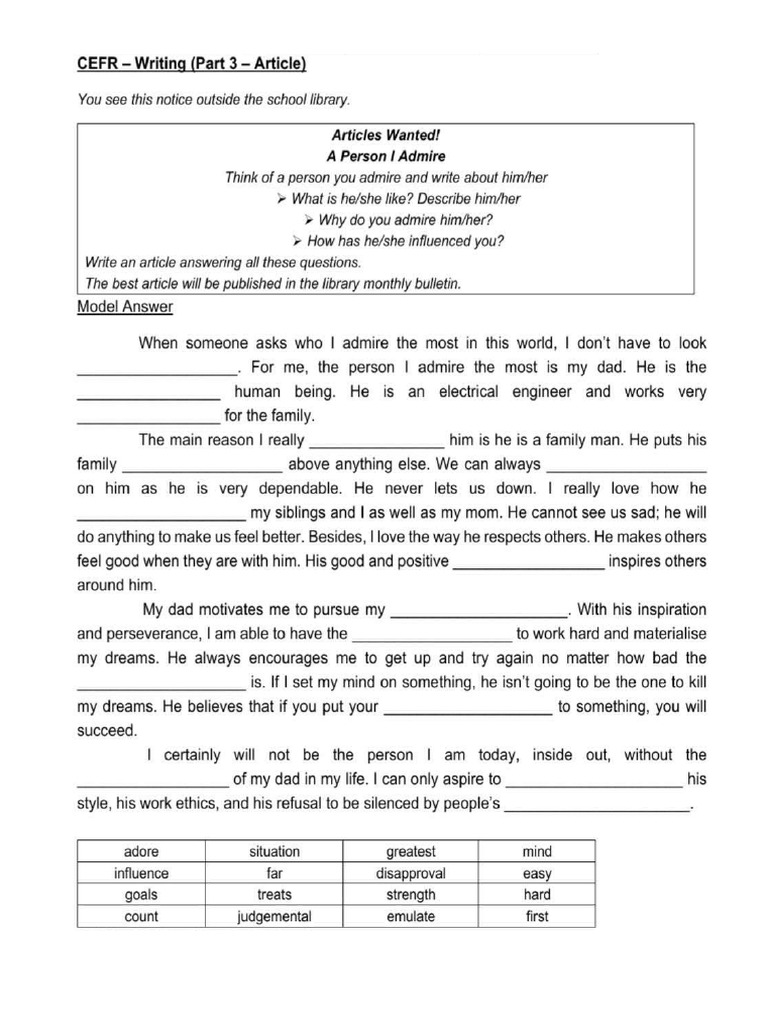 Part 3 Article Person Admire | PDF
