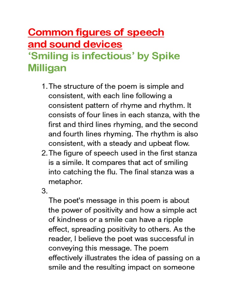 Smiling Is Infectious' by Spike Milligan | PDF