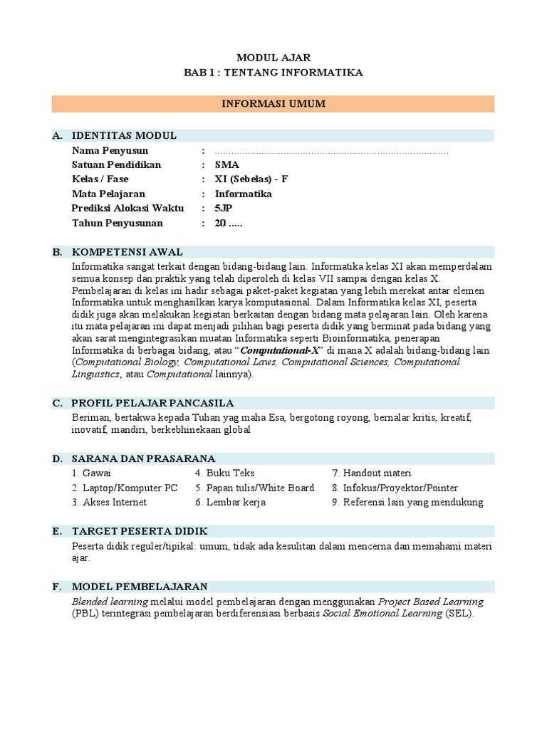 Informatika Bab 1 - Tentang Informatika | PDF