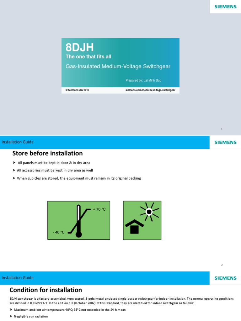 Installation & Operation - 8DJH | PDF | Fuse (Electrical) | Ac Power ...
