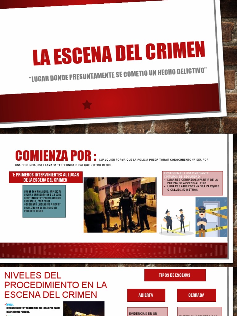Procedimiento en la Escena del Crimen | PDF | Crímenes | Crimen y violencia