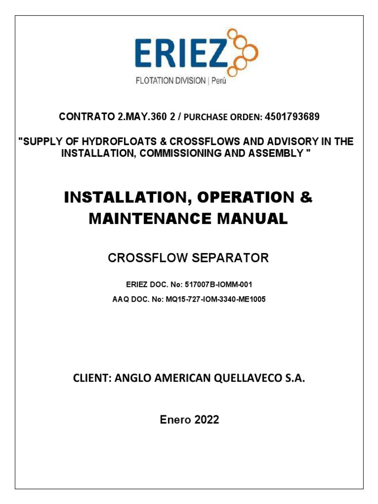 IOM Manual CrossFlow - Compressed-Comprimido | PDF