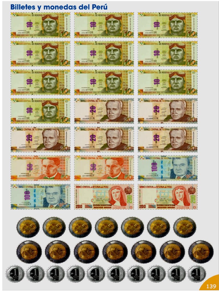 Monedas y Billetes Sesion 1 | PDF
