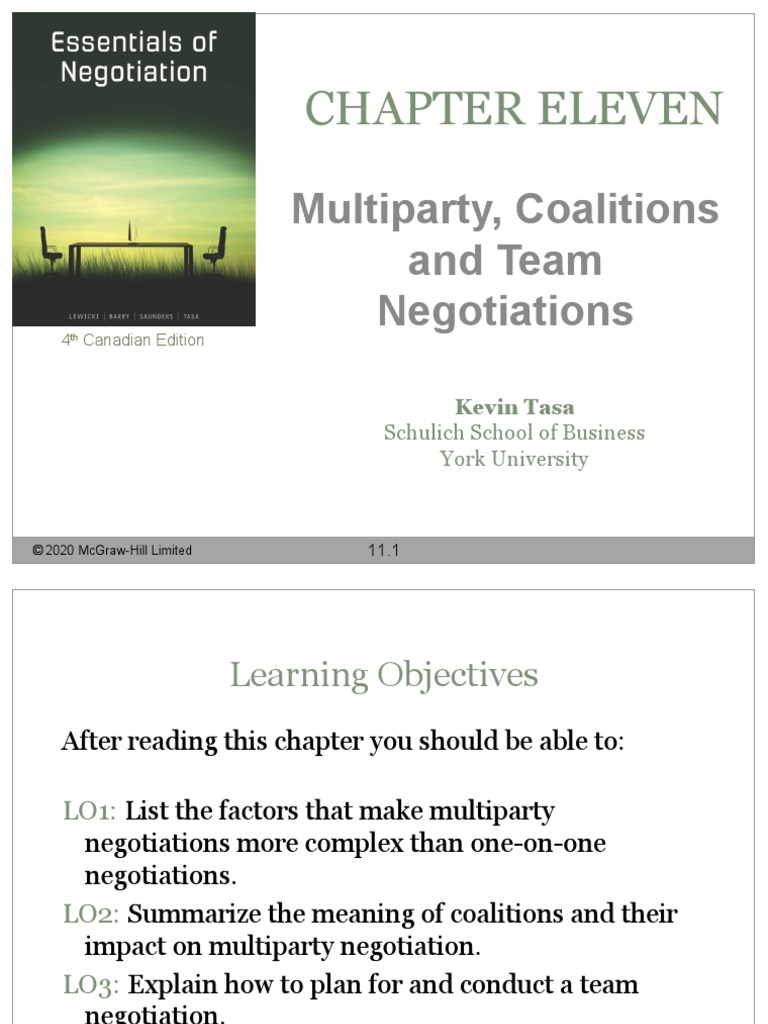 Multiparty Negotiations and Coalitions Guide | PDF | Negotiation ...