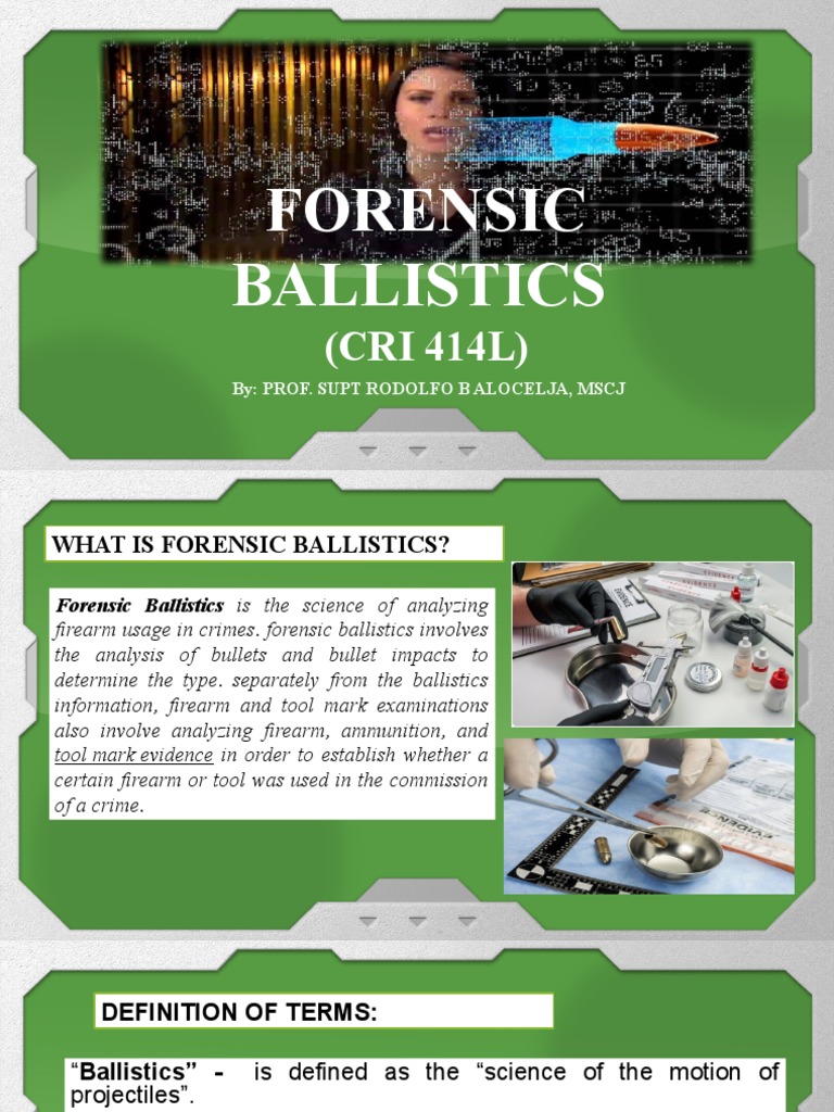 Forensic Ballistic | PDF | Firearms | Cartridge (Firearms)