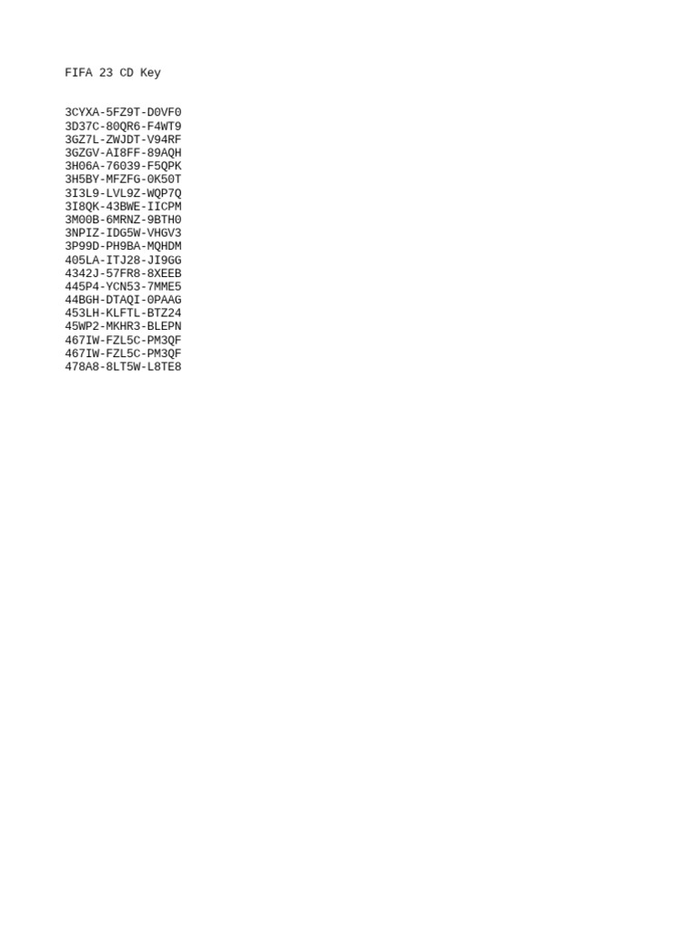FIFA 23 CD Key | PDF