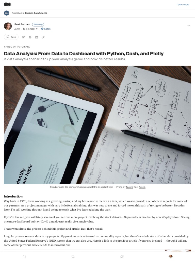 Data Analysis From Data To Dashboard With Python Dash And Plotly By Brad Bartram Towards