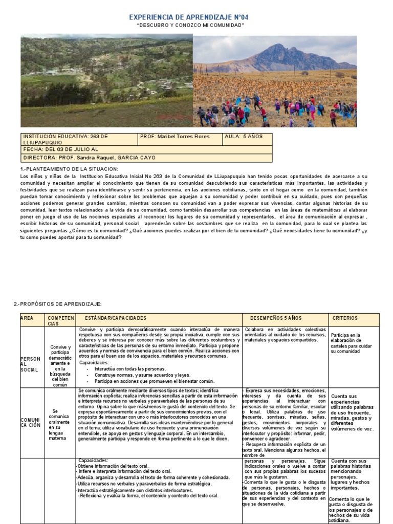 Conociendo y Descubriendo Mi Comunidad | PDF | Bailes | Comunicación no ...