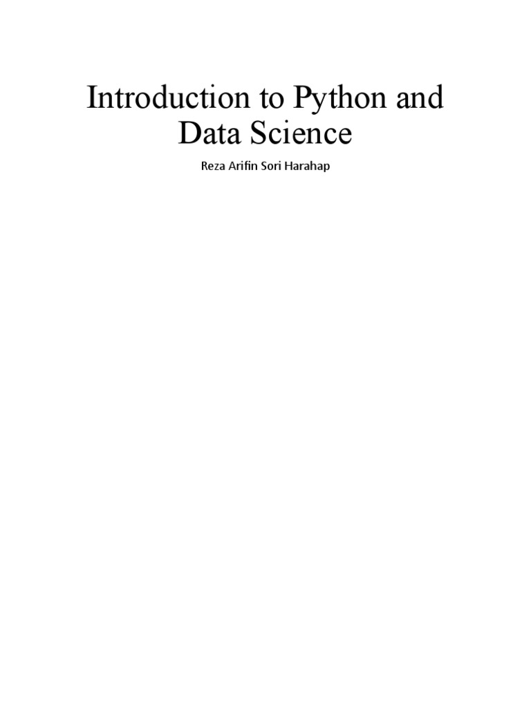 Introduction To Python and Data Science | PDF Introduction To Python and Data Science | PDF