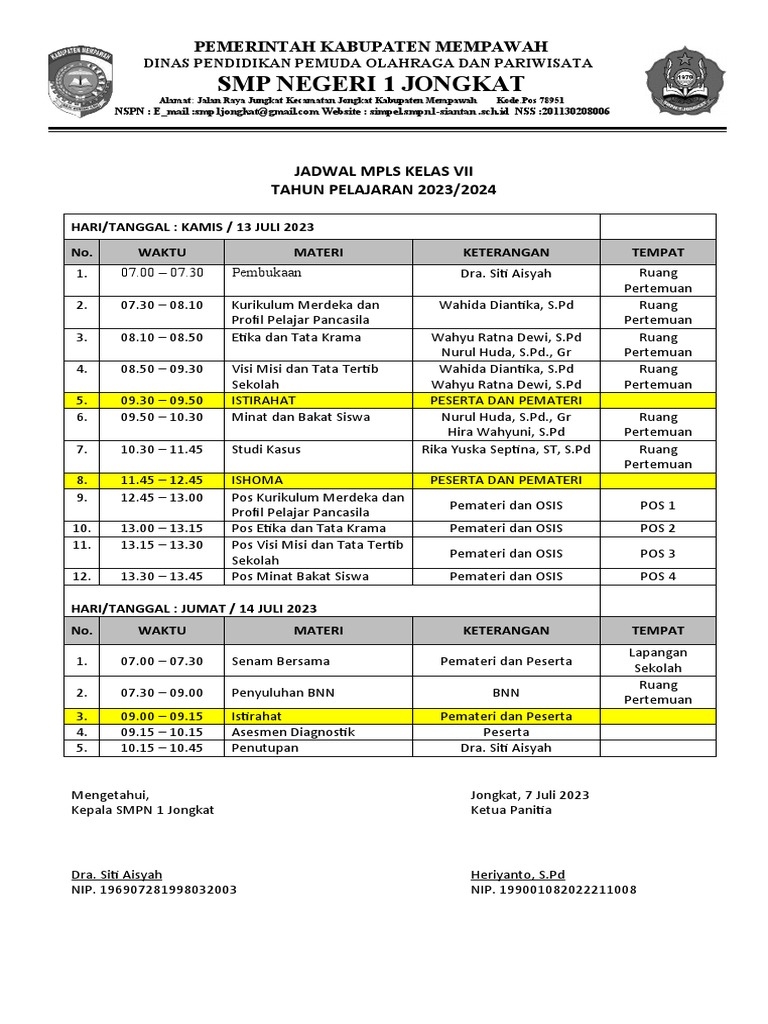 Jadwal MPLS | PDF Jadwal MPLS | PDF