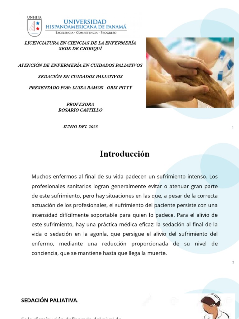 Sedación en Pacientes Paliativos - 1 | PDF | Cuidados paliativos ...