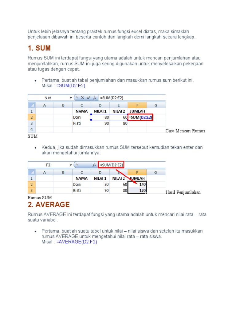 Rumus Excel | PDF