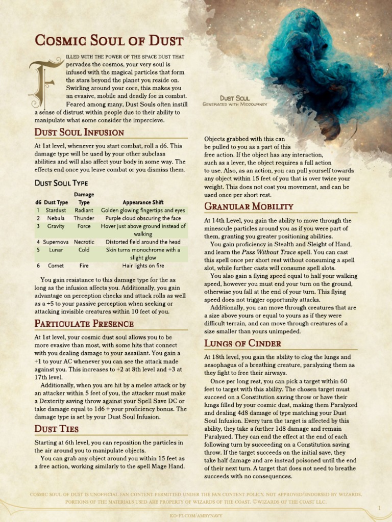 CSoD - Cosmic Soul of Dust | PDF