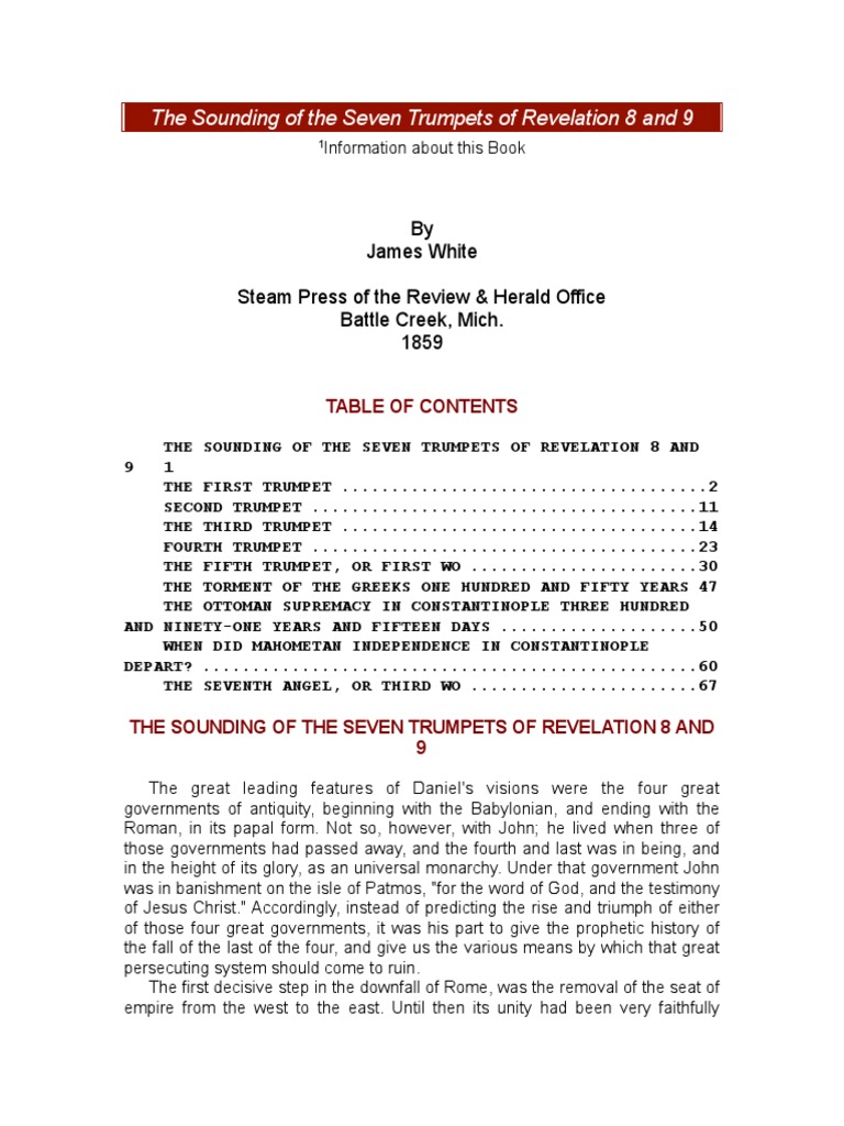 The Sounding of The Seven Trumpets of Revelation 8 and 9 - James White ...