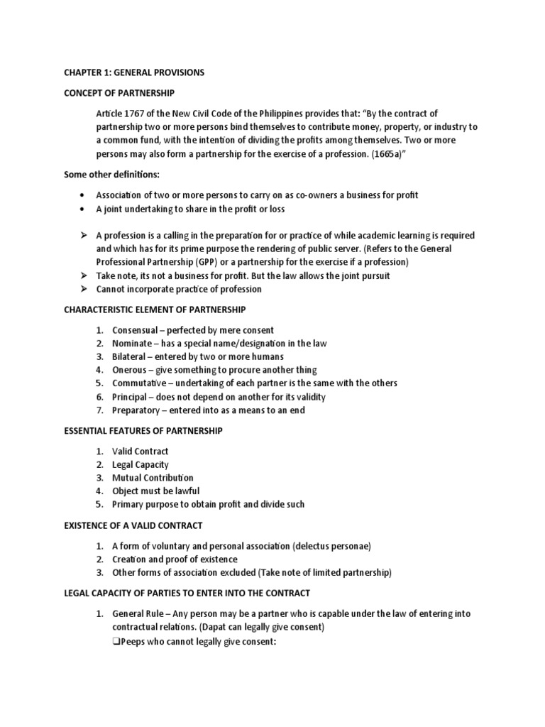 Chapter 1 General Provisions-1 | Download Free PDF | Partnership | Limited Partnership