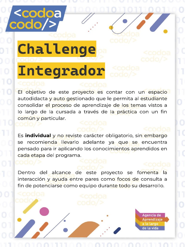 Introducción Al Challenge Integrador | PDF