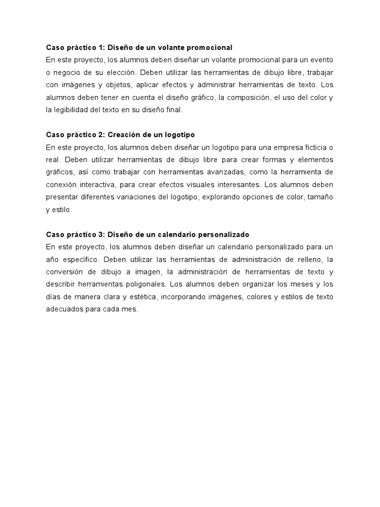 Corel Draw. Proyecto o Casos Finales | PDF